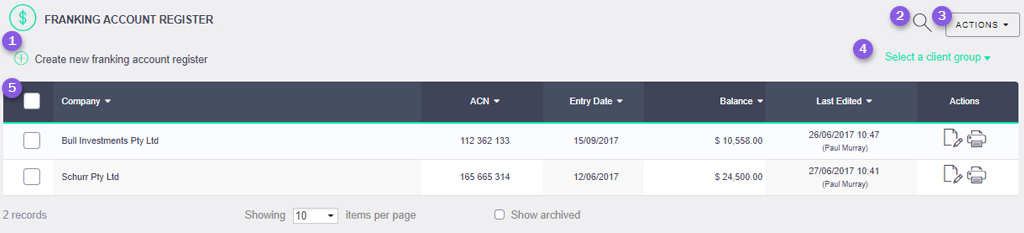 Franking Account Register – AccountKit Support Center